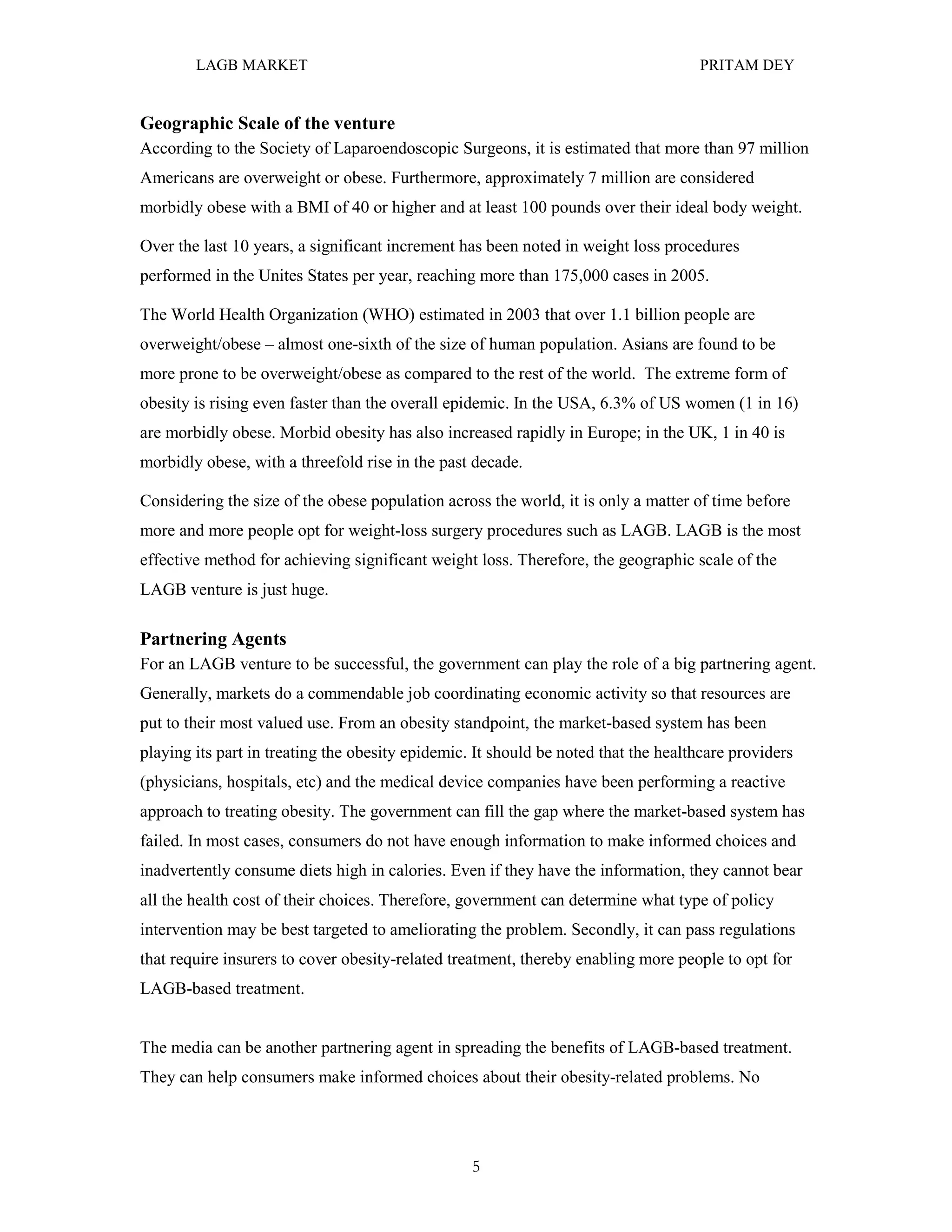 Laparoscopic Adjustable Gastric Banding (LAGB) | PDF