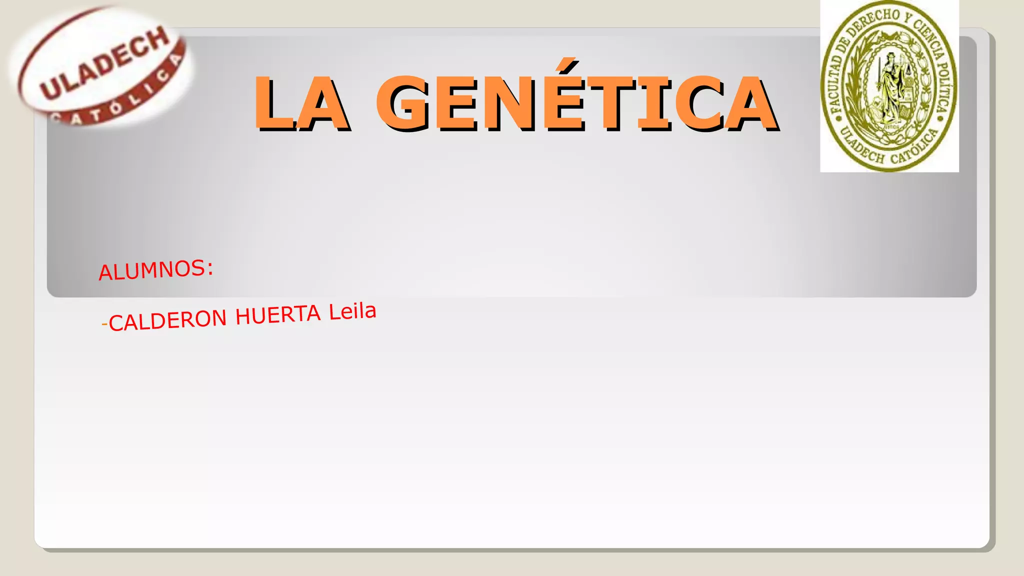 La Genetica | PPT