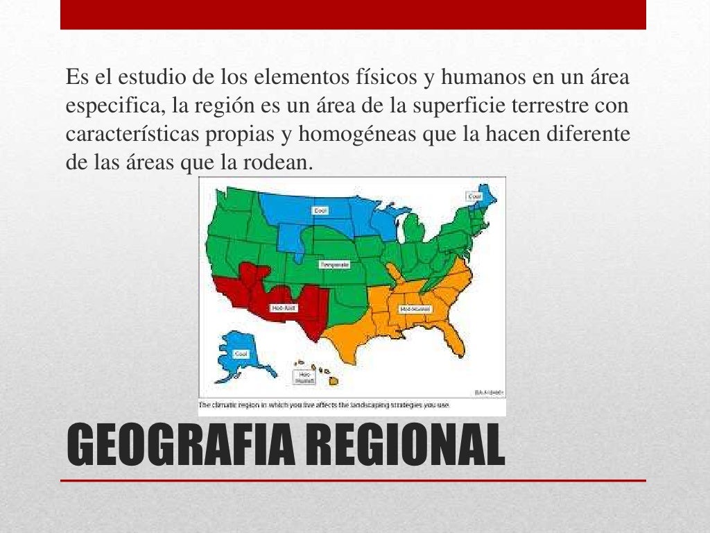 La geografía y la geografía regional NOVENO