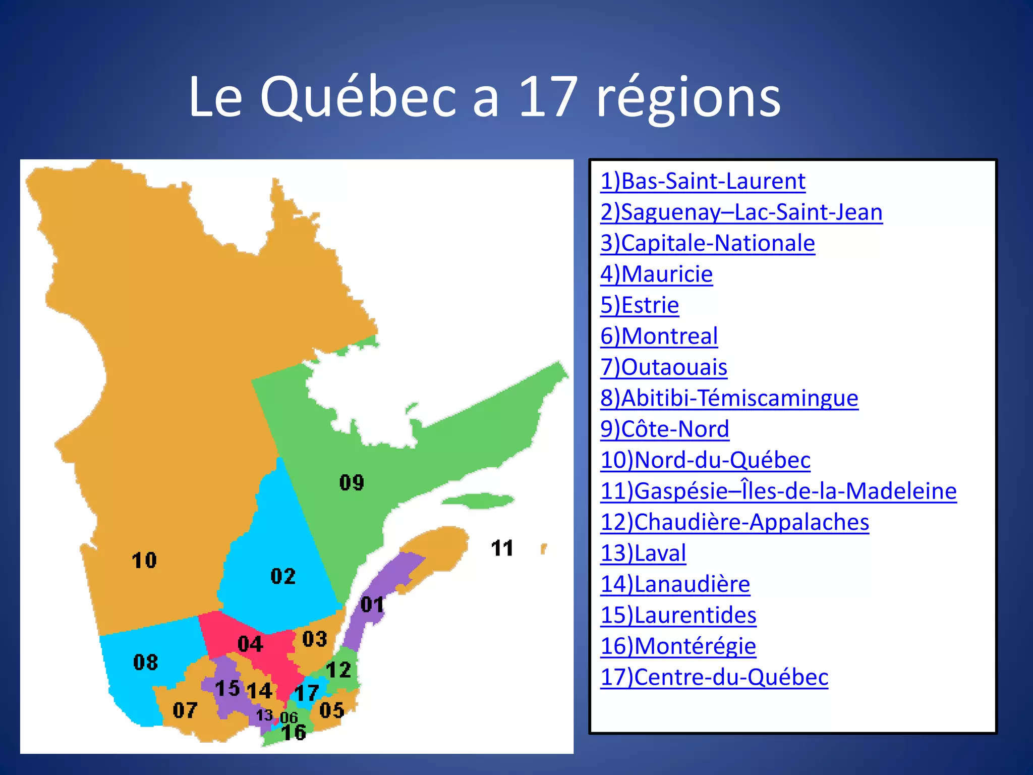 La geographie du quebec et du canada francais | PPTX