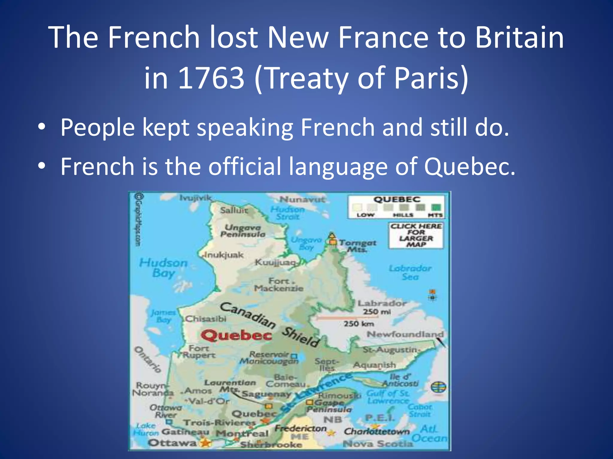 La geographie du quebec et du canada francais | PPTX