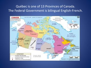 La geographie du quebec et du canada francais | PPTX
