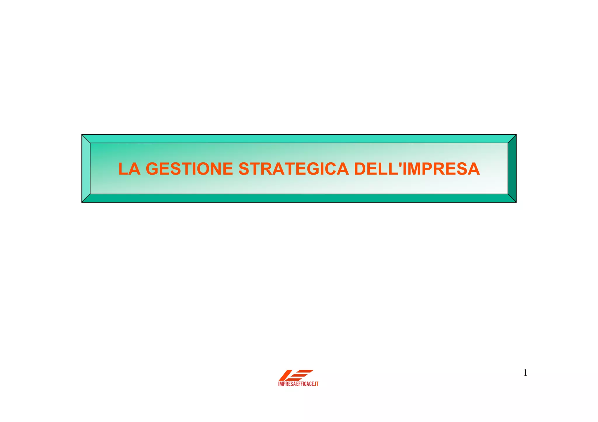 La gestione strategica | PDF