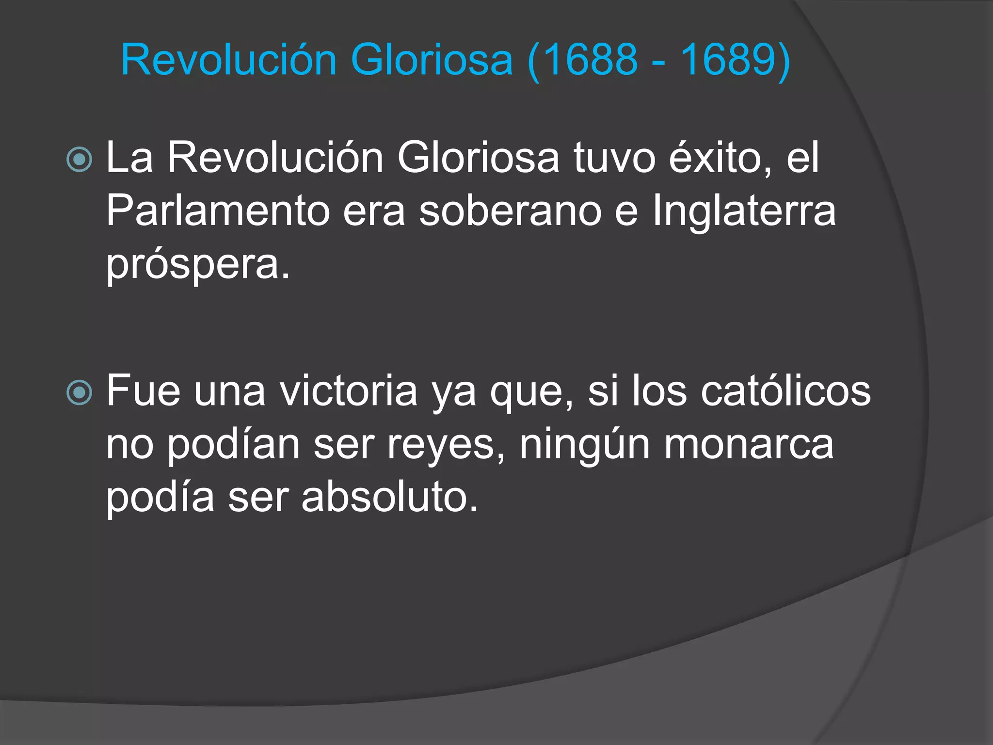 La gloriosa revolución inglesa
