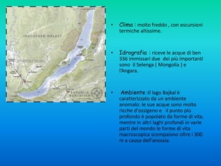 Lago di bajkal francesca pifferi 1esa | PPTX