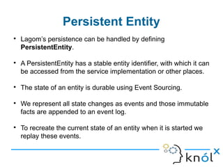 Lagom - Persistent Entity | ODP