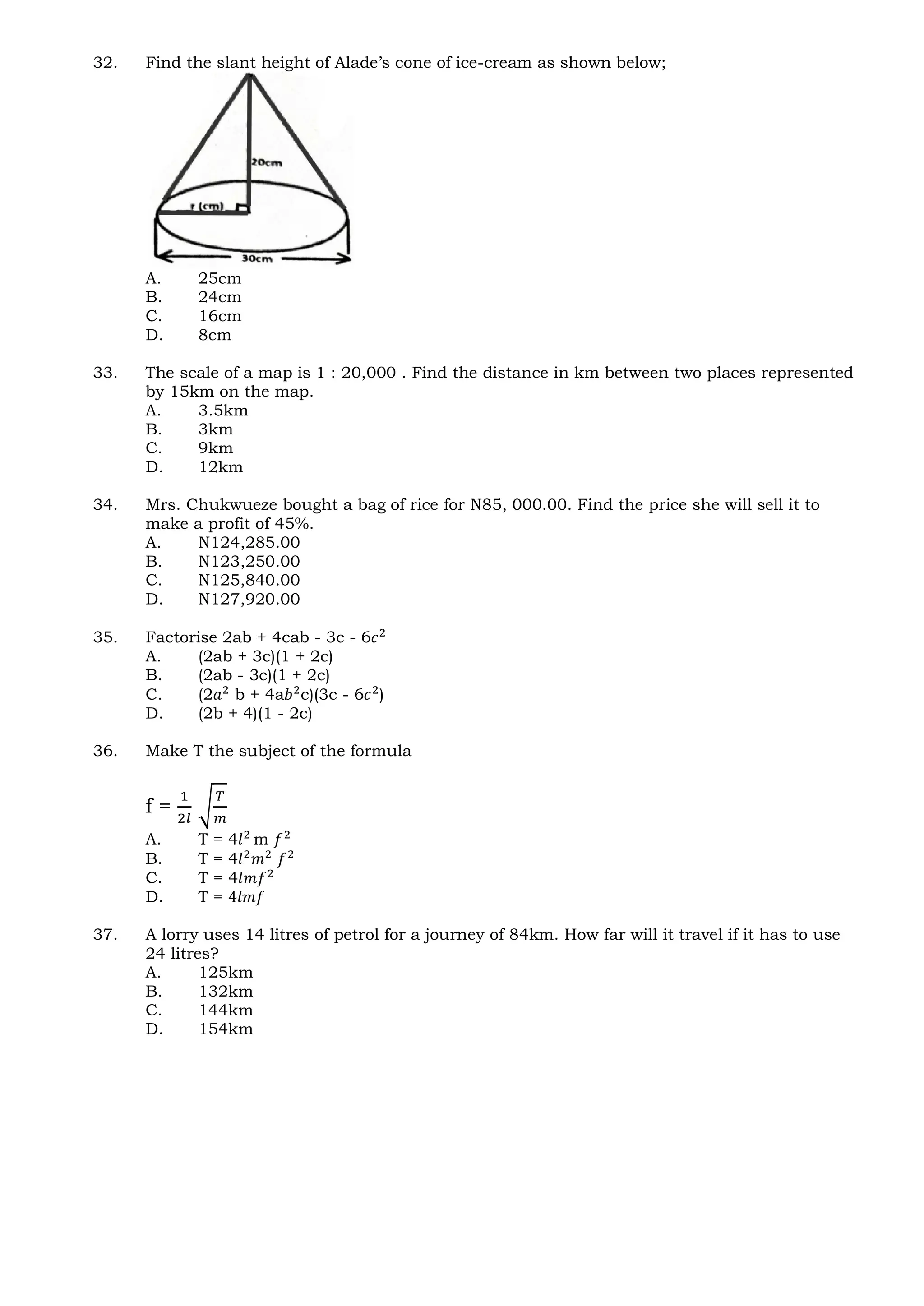 Lagos State Examination Board BECE Past Questions.pdf