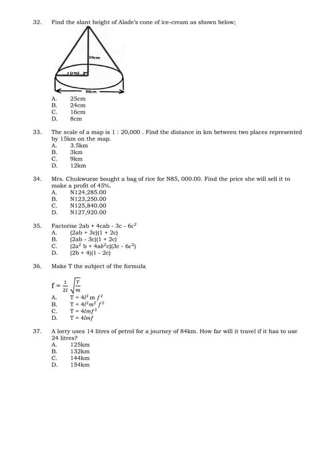 Lagos State Examination Board BECE Past Questions.pdf