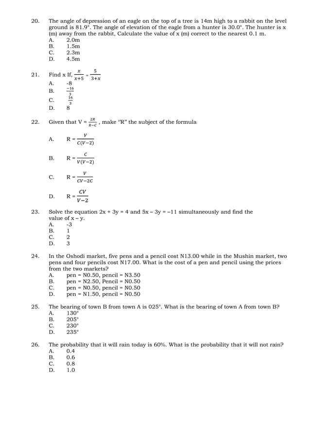 Lagos State Examination Board BECE Past Questions.pdf