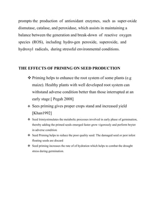 SEED PRIMING, ITS MECHANISM AND EFFECT…PDF | PDF