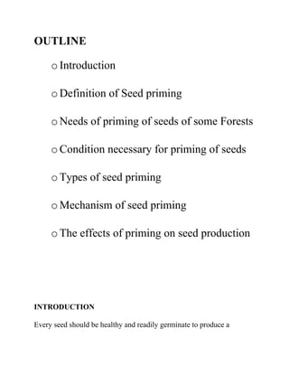 SEED PRIMING, ITS MECHANISM AND EFFECT…PDF | PDF