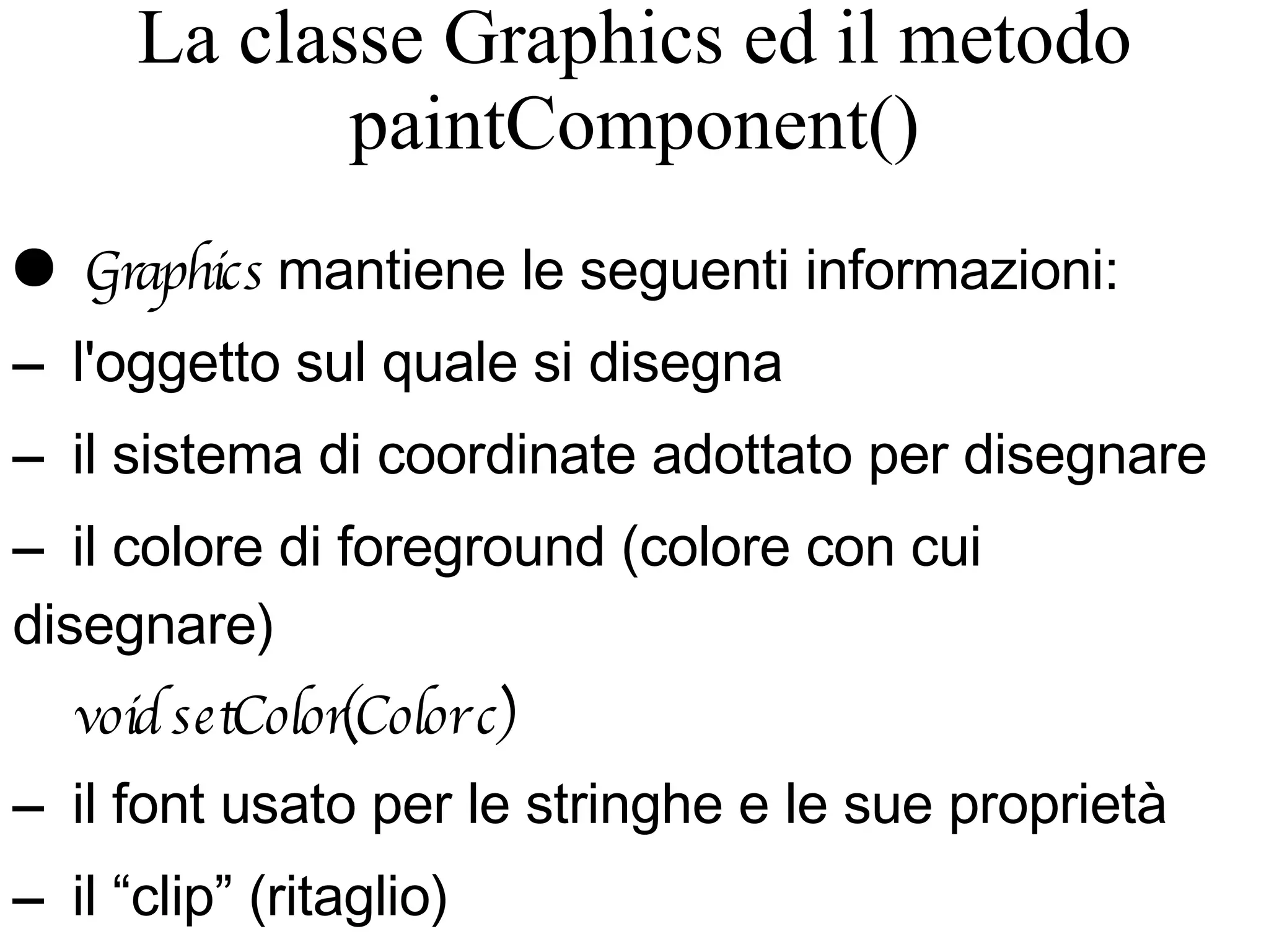La Grafica Con Java | PPT