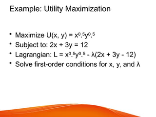 Lagrange Multiplier in Economics A Total for Constrained Optimization ...
