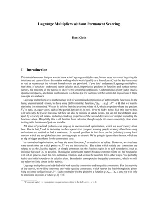 Lagrange multipliers | PDF