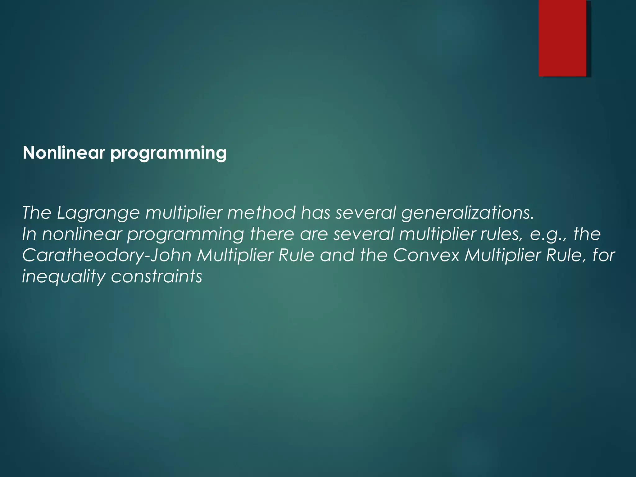 Lagrange equation and its application | PPT