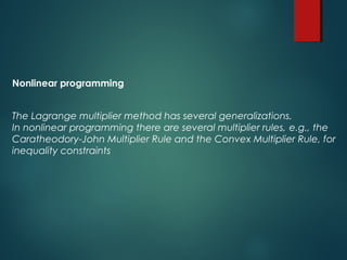 Lagrange equation and its application | PPT