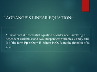 Lagrange equation and its application | PPT