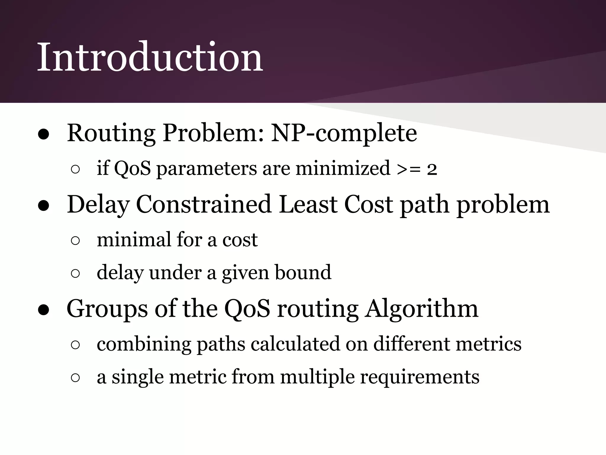 141031_Lagrange Relaxation Based Method for the QoS Routing Problem | PPT