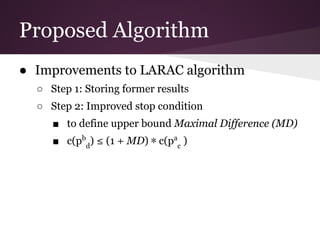 141031_Lagrange Relaxation Based Method for the QoS Routing Problem | PPT