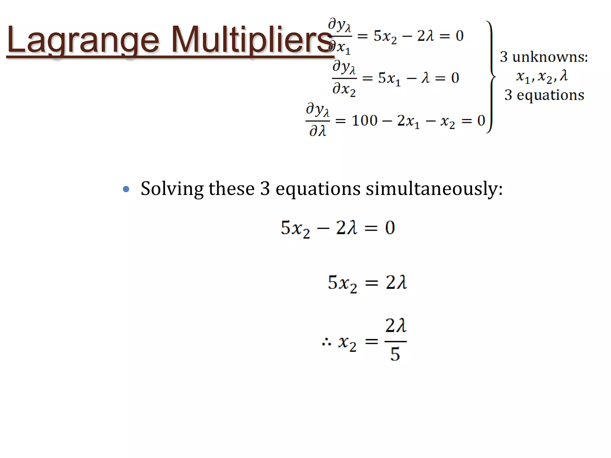 Lagrange's method | PPTX