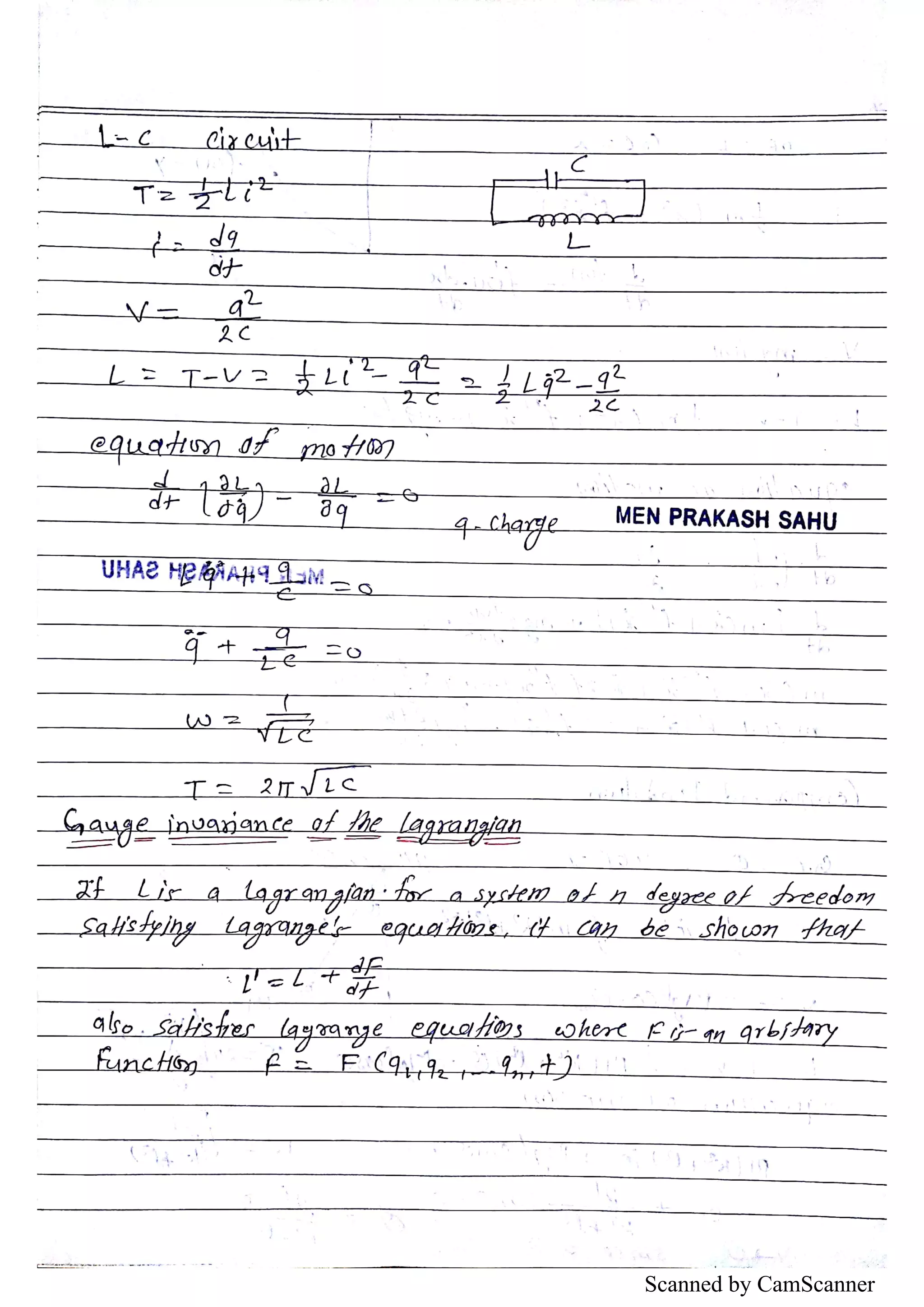Lagrangian dynamics (CLASSICAL MECHANICS ) | PDF