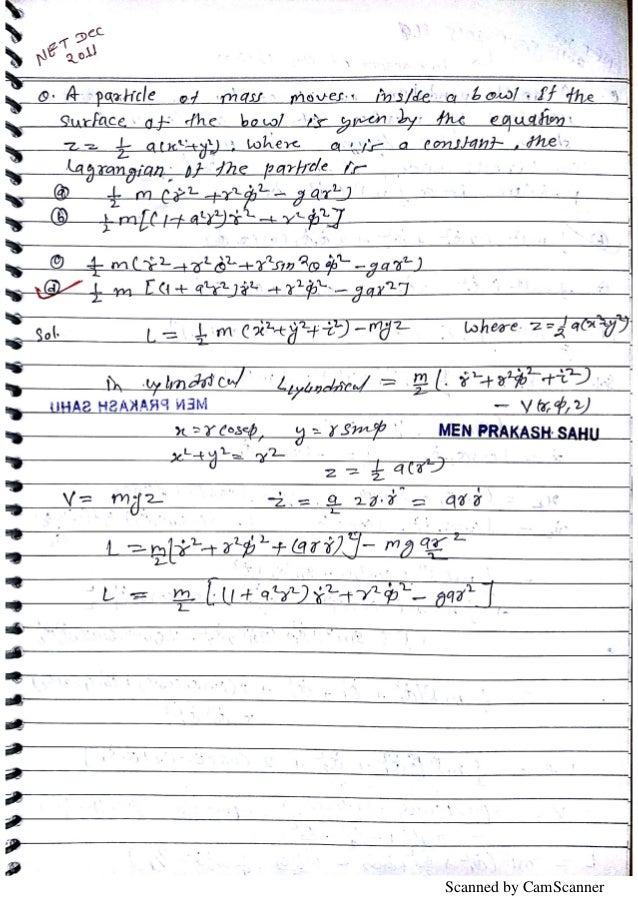 Lagrangian dynamics (CLASSICAL MECHANICS )