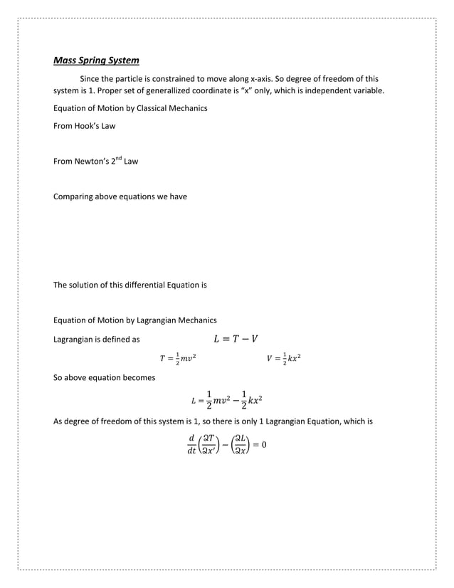 Lagrangian mechanics | PDF