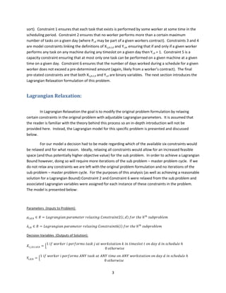 Lagrangian Relaxation And Danzig Wolfe Scheduling Problem | DOCX | Computing | Technology ...