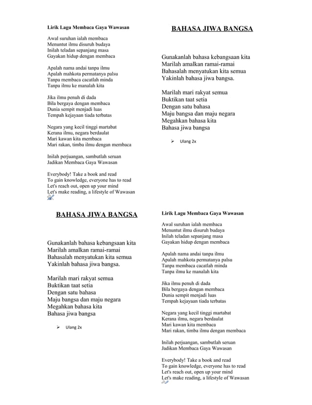 Lagu bulan bhs 1 | DOC