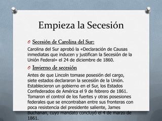 La guerra de secesión americana | PPTX