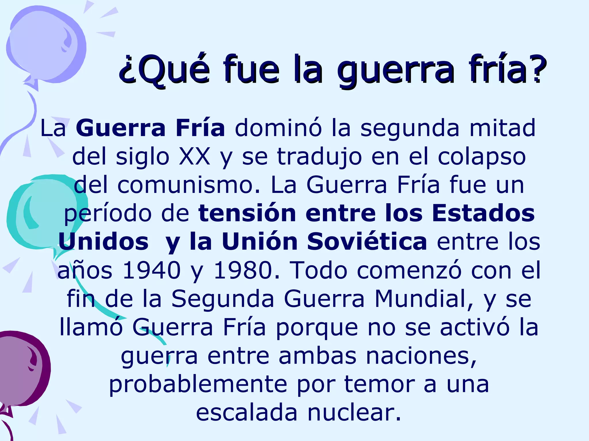 La guerra fria | PPT