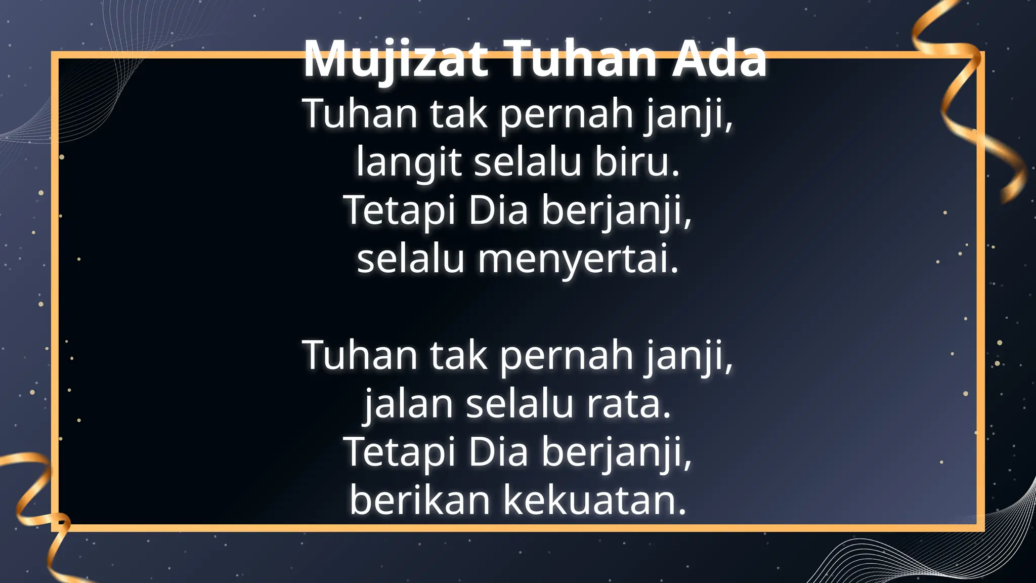 Contoh-contoh lagu ibadah Minggu, Namun biasanya setiap gereja memiliki ...