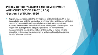 LAGUNA LAKE DEVELOPMENT AUTHORITY Case Law Environment | PPTX