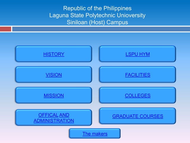 Laguna state polytechnic university | PPTX | Education industry | Industries