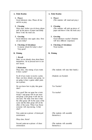 Lesson Plan Sample for Grade 8 | DOCX | Homework and Study | Education