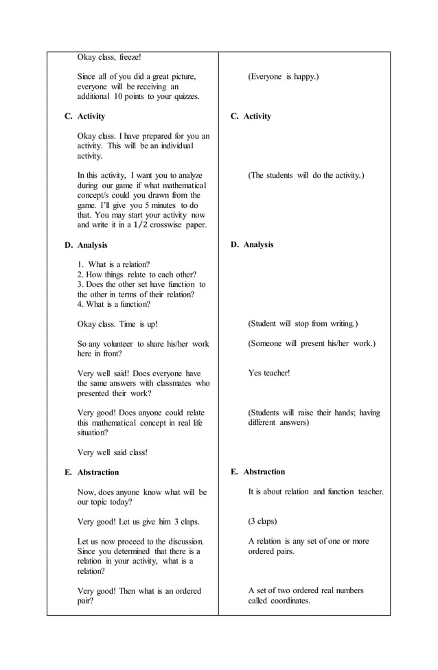 Lesson Plan Sample for Grade 8 | DOCX | Homework and Study | Education