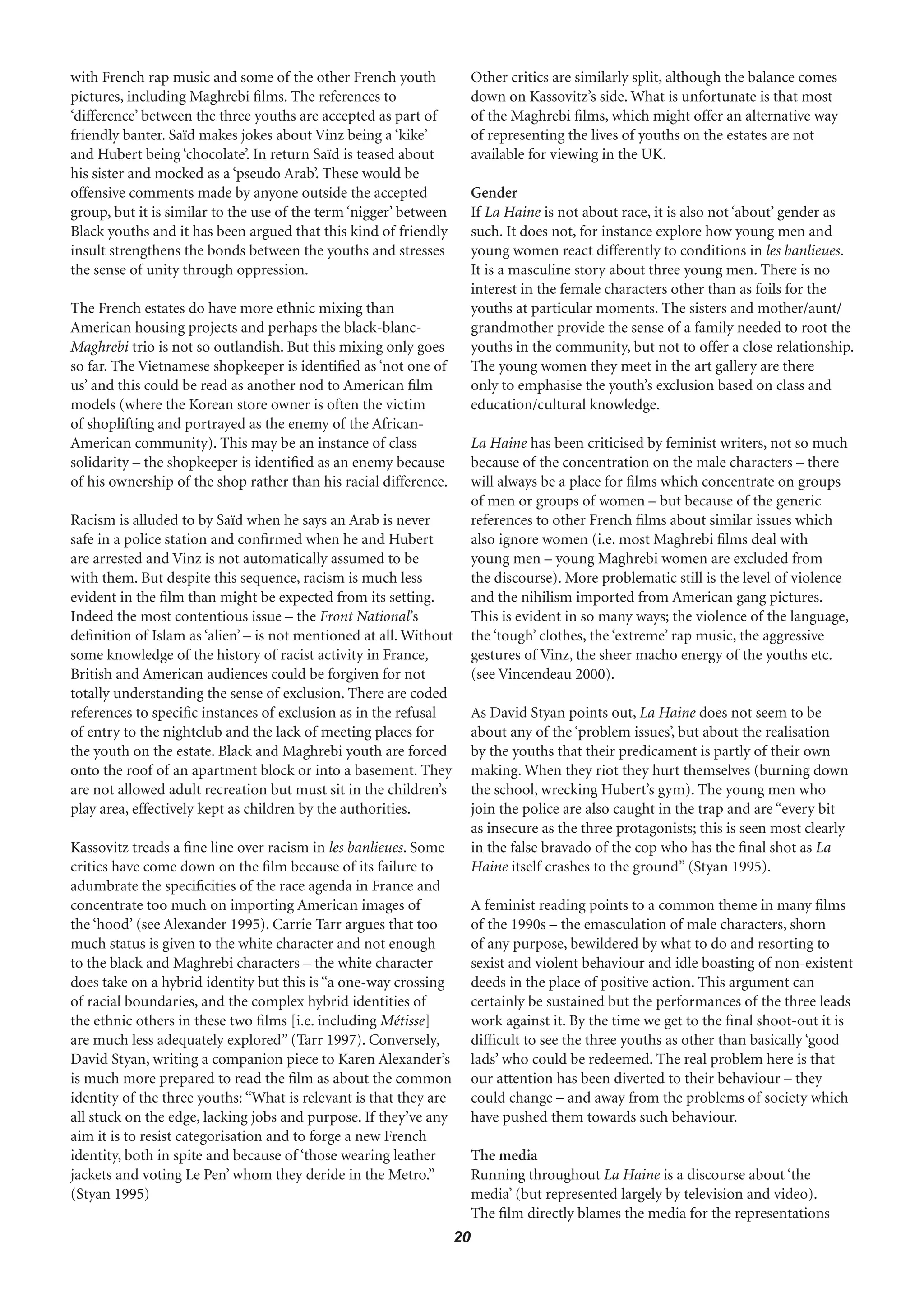 La Haine Revision Notes | PDF