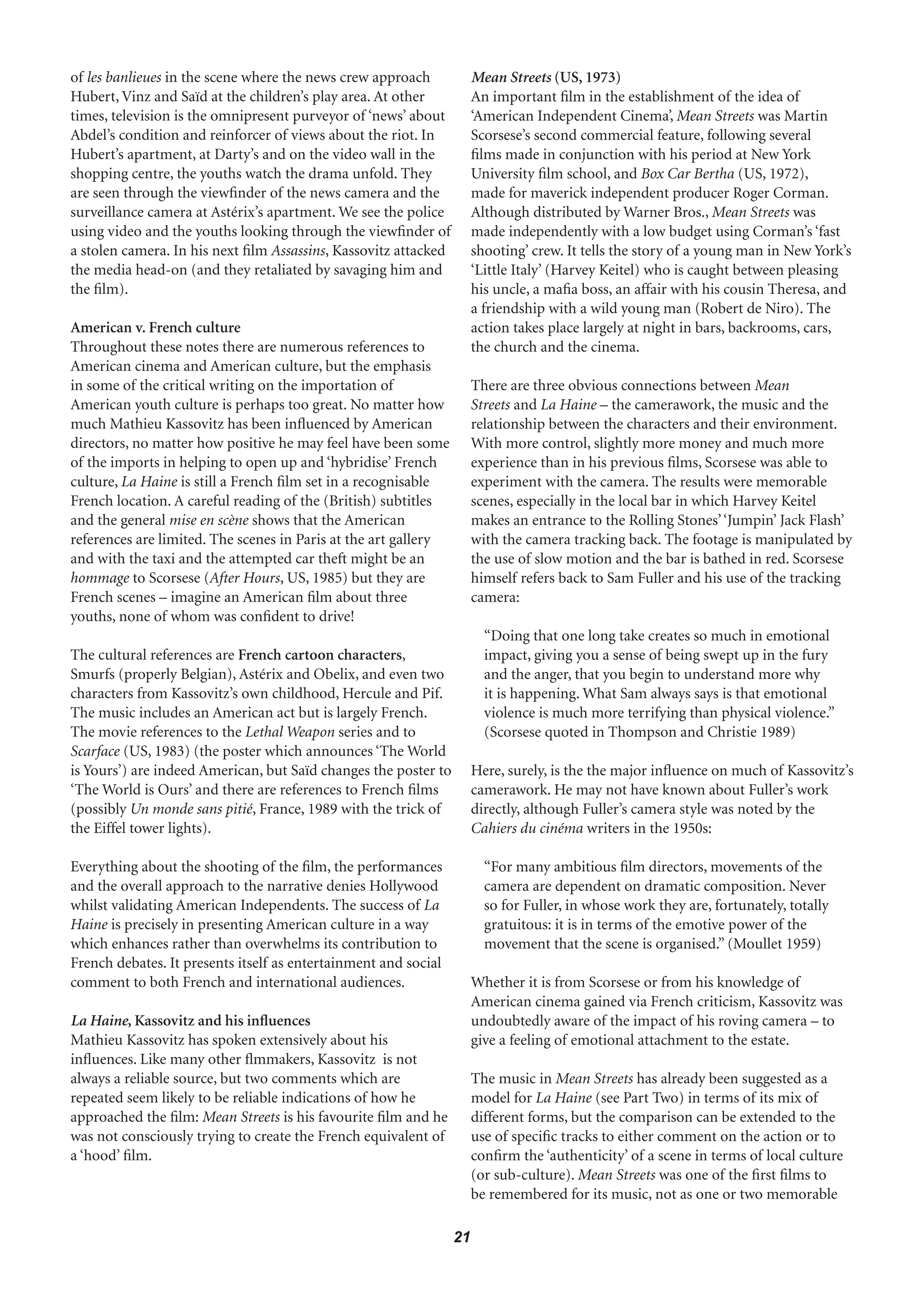 La Haine Revision Notes | PDF