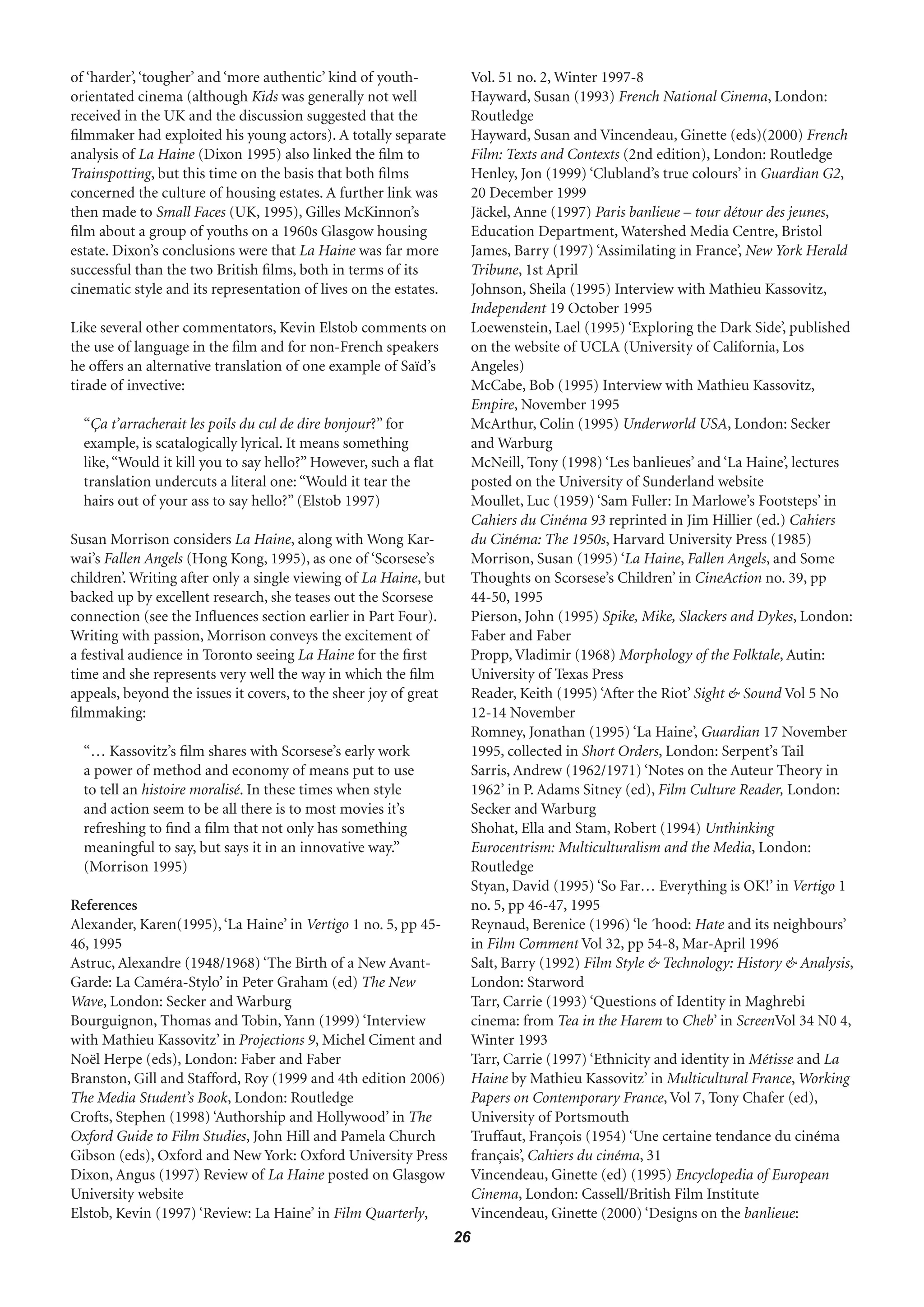 La Haine Revision Notes | PDF