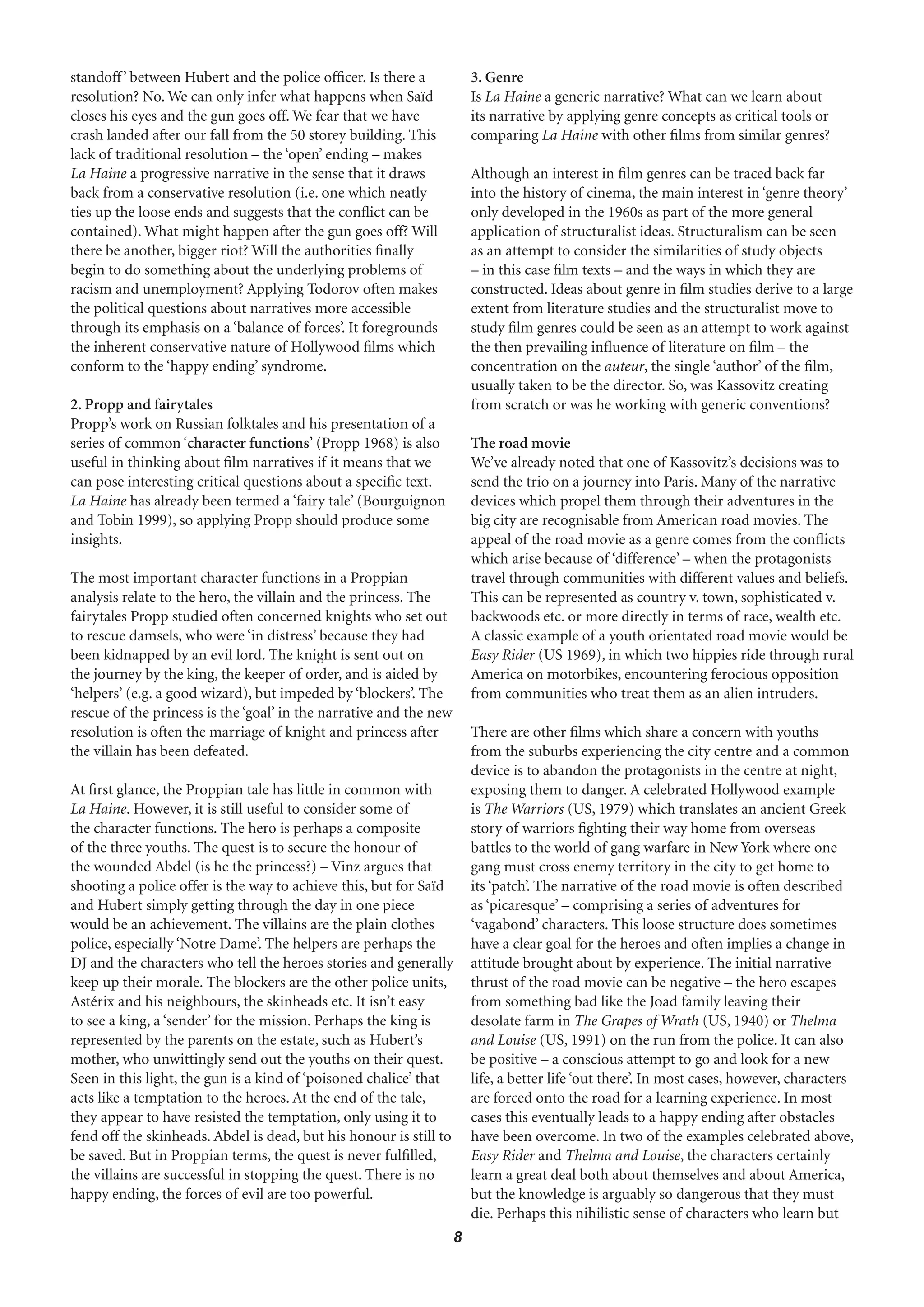 La Haine Revision Notes | PDF