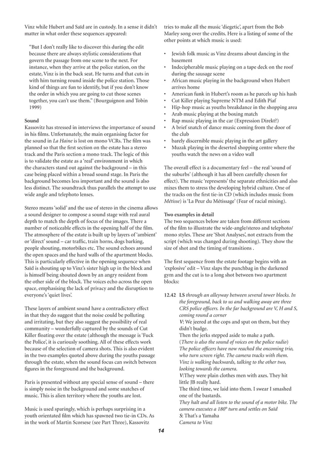 La Haine Revision Notes | PDF