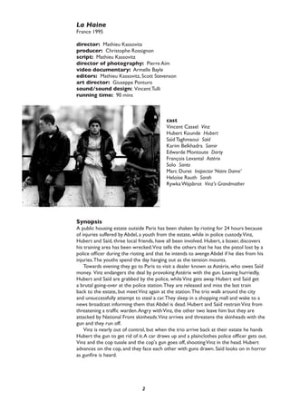 La Haine Revision Notes | PDF