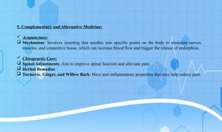 Pain pathways and pain management therapy | PPT