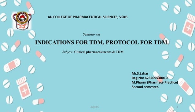 Indications for TDM, Protocol for TDM. (Clinical pharmacokinetics ...