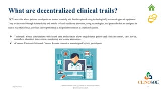 Decentralized Monitoring in Clinical Trials | PPTX