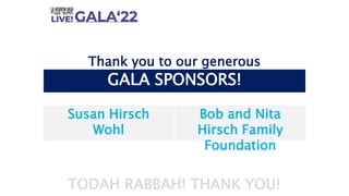 LA Hebrew High 2022 GALA Sponsor Presentation | PPTX