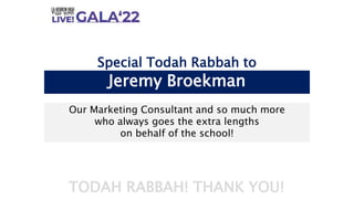 LA Hebrew High 2022 GALA Sponsor Presentation | PPT