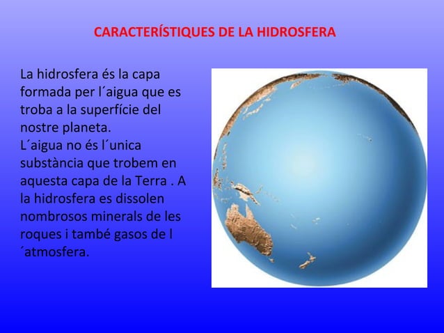 La hidrosfera | PPT