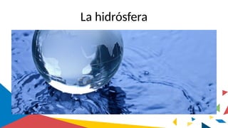 LA HIDROSFERA.pptx defnición y capas de la tierra | PPTX