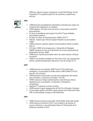 La historia de amd | DOCX